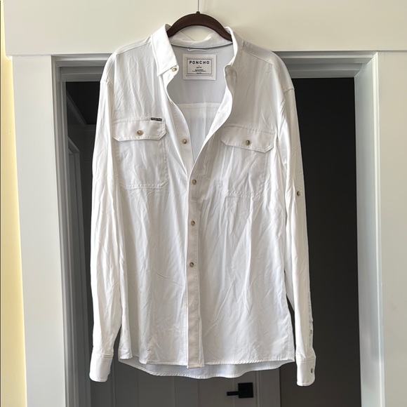 Poncho | Shirts | Poncho Slim Fit White Shirt | Poshmark